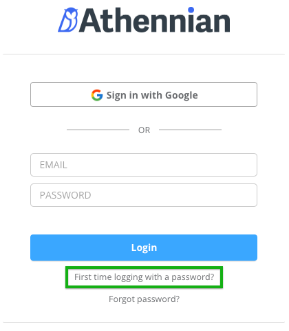 Sign into Athennian with an Email and Password – Athennian Help Center